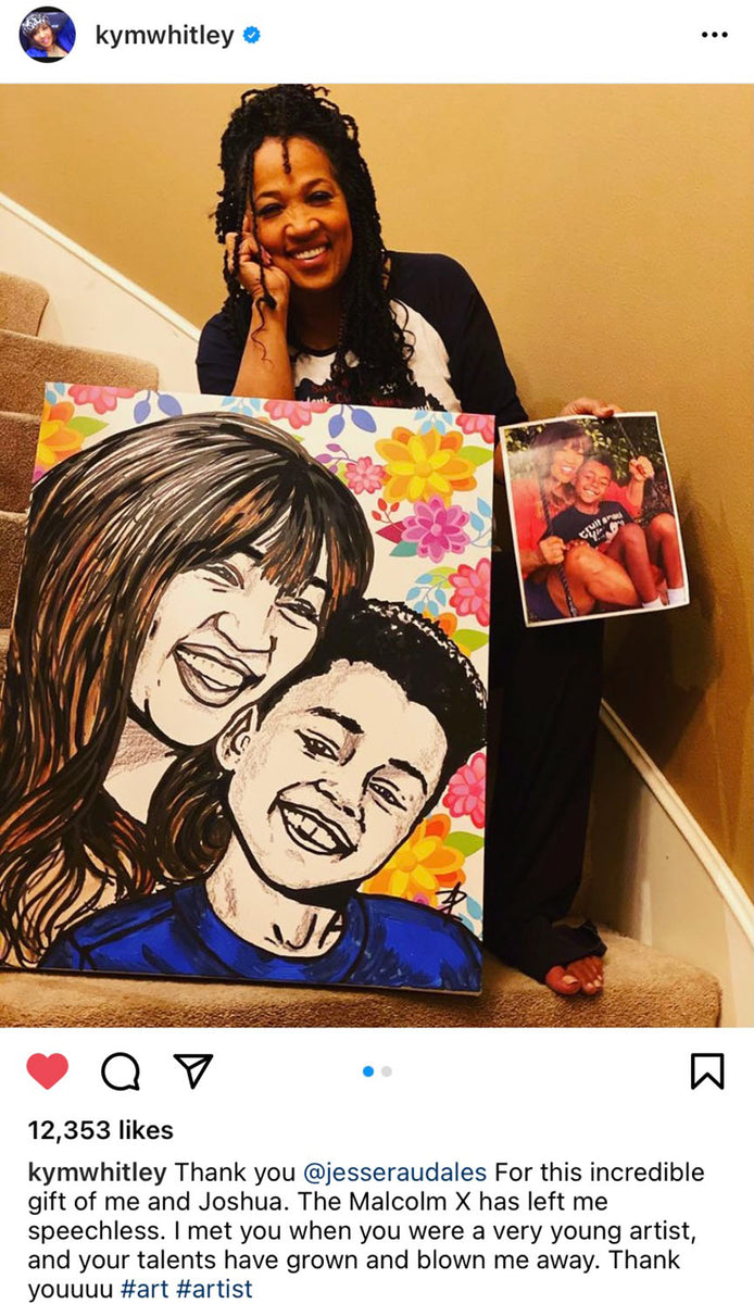 Kym Whitley receives her Jesse Raudales original art – jesseraudales